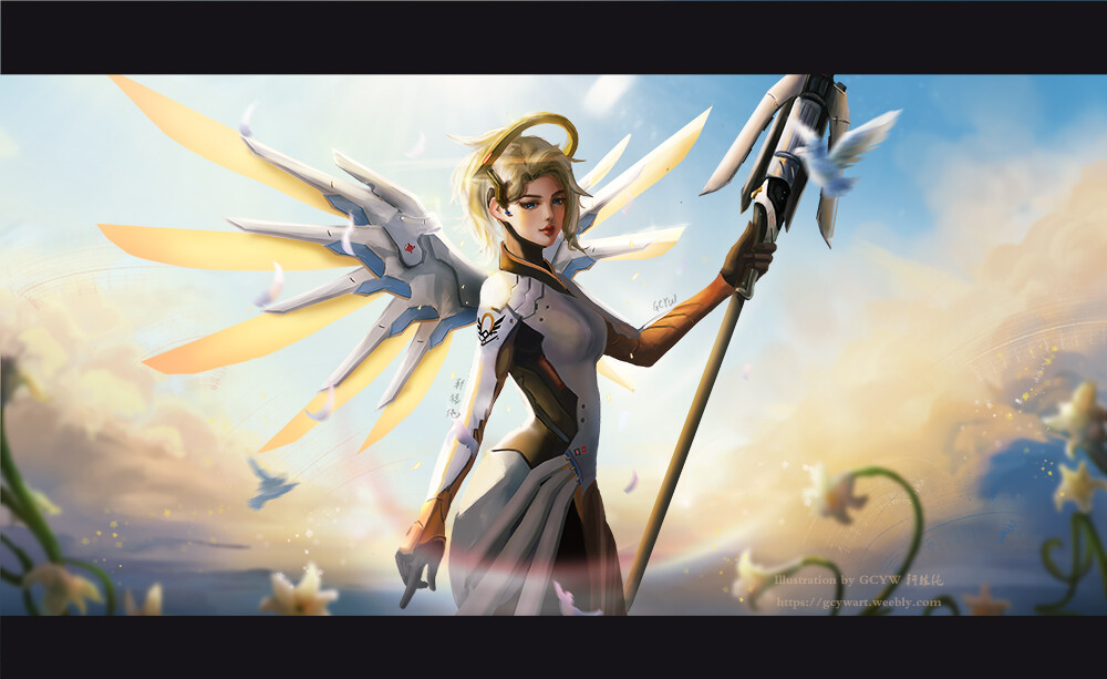 how to draw mercy from overwatch