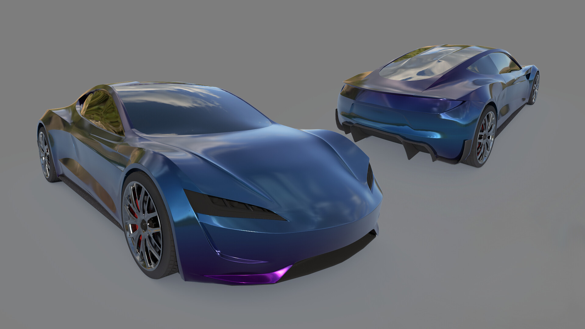 ArtStation - Tesla Roadster