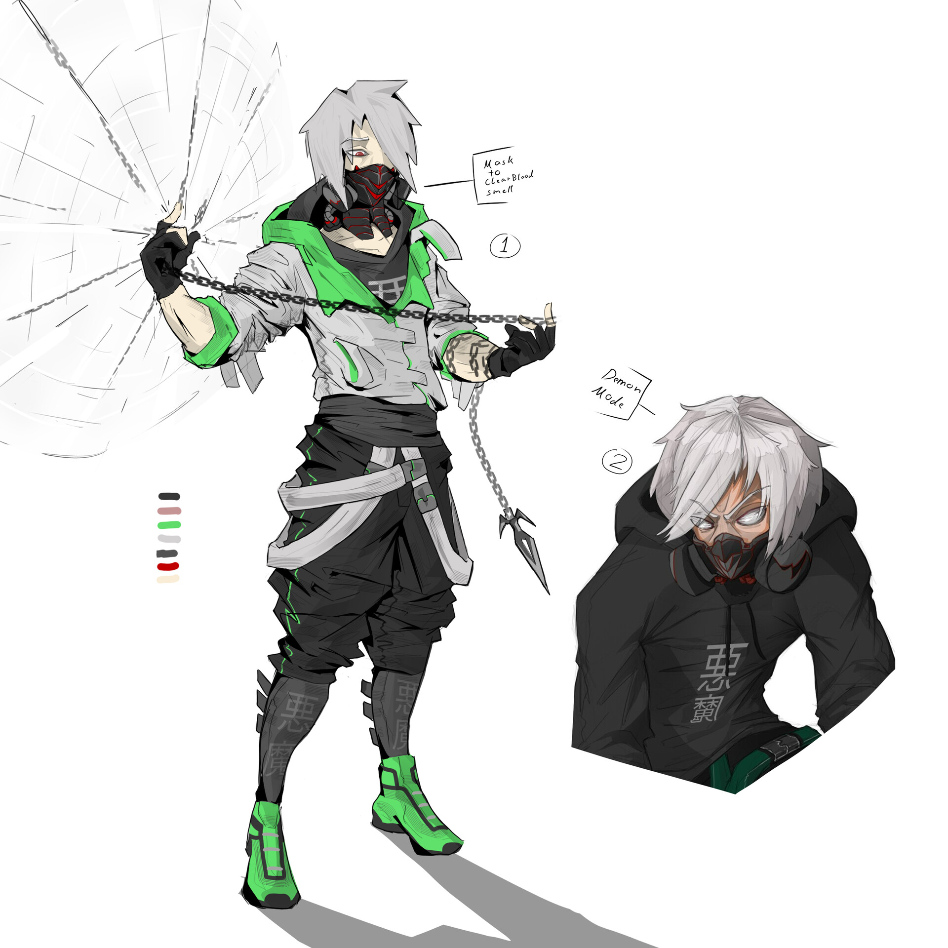 ArtStation - Akuma Character Sheet