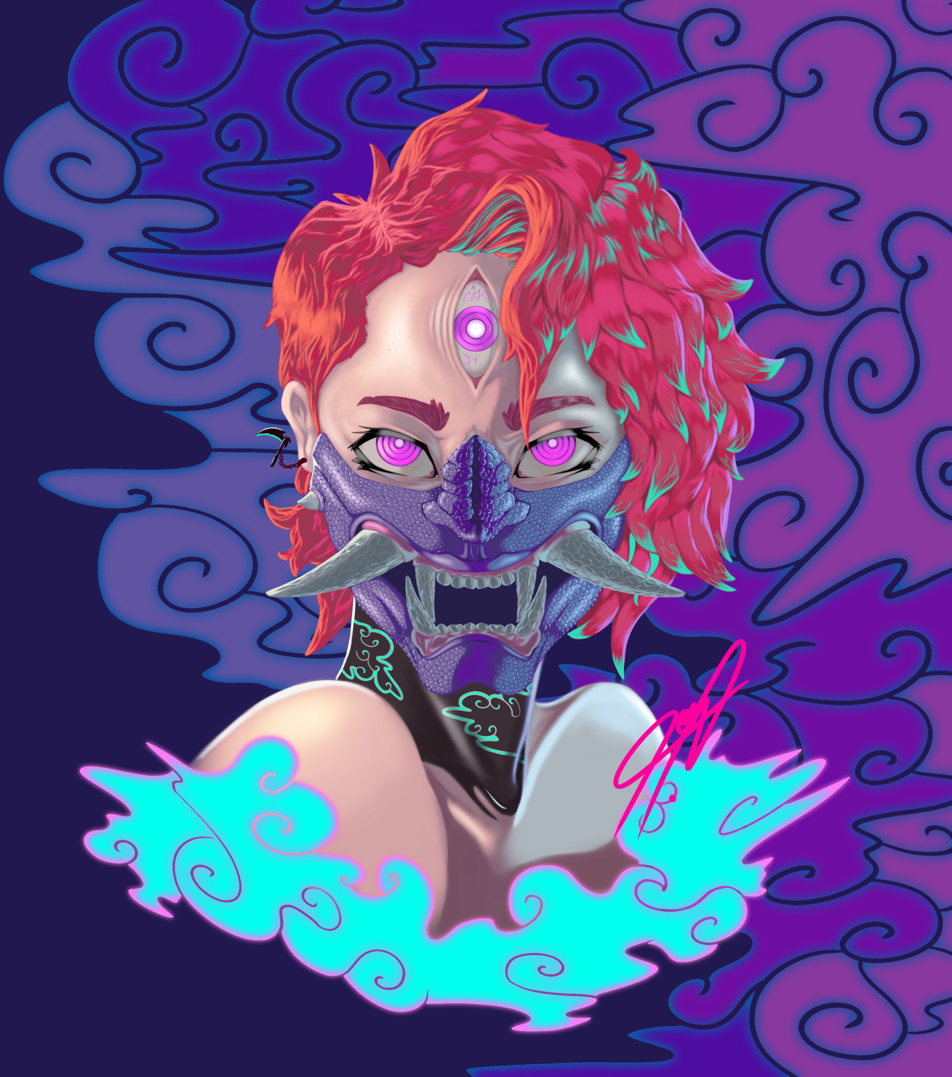 ArtStation - Rin Tsukiko of the Oni Clan