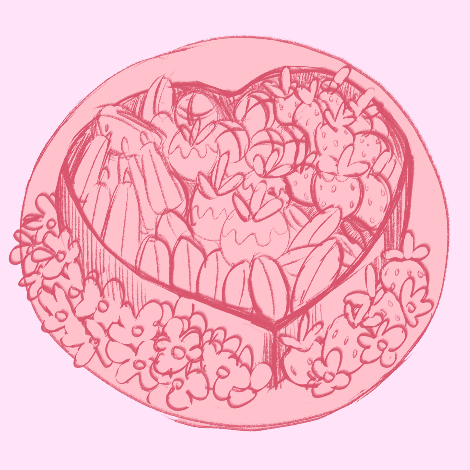 Amy Freeman - Hellmall - Food icon sketches