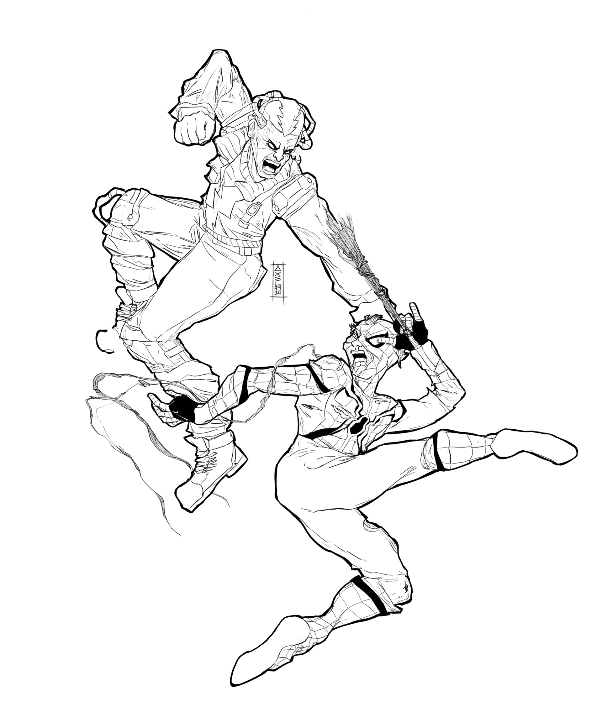 spidey electro coloring pages