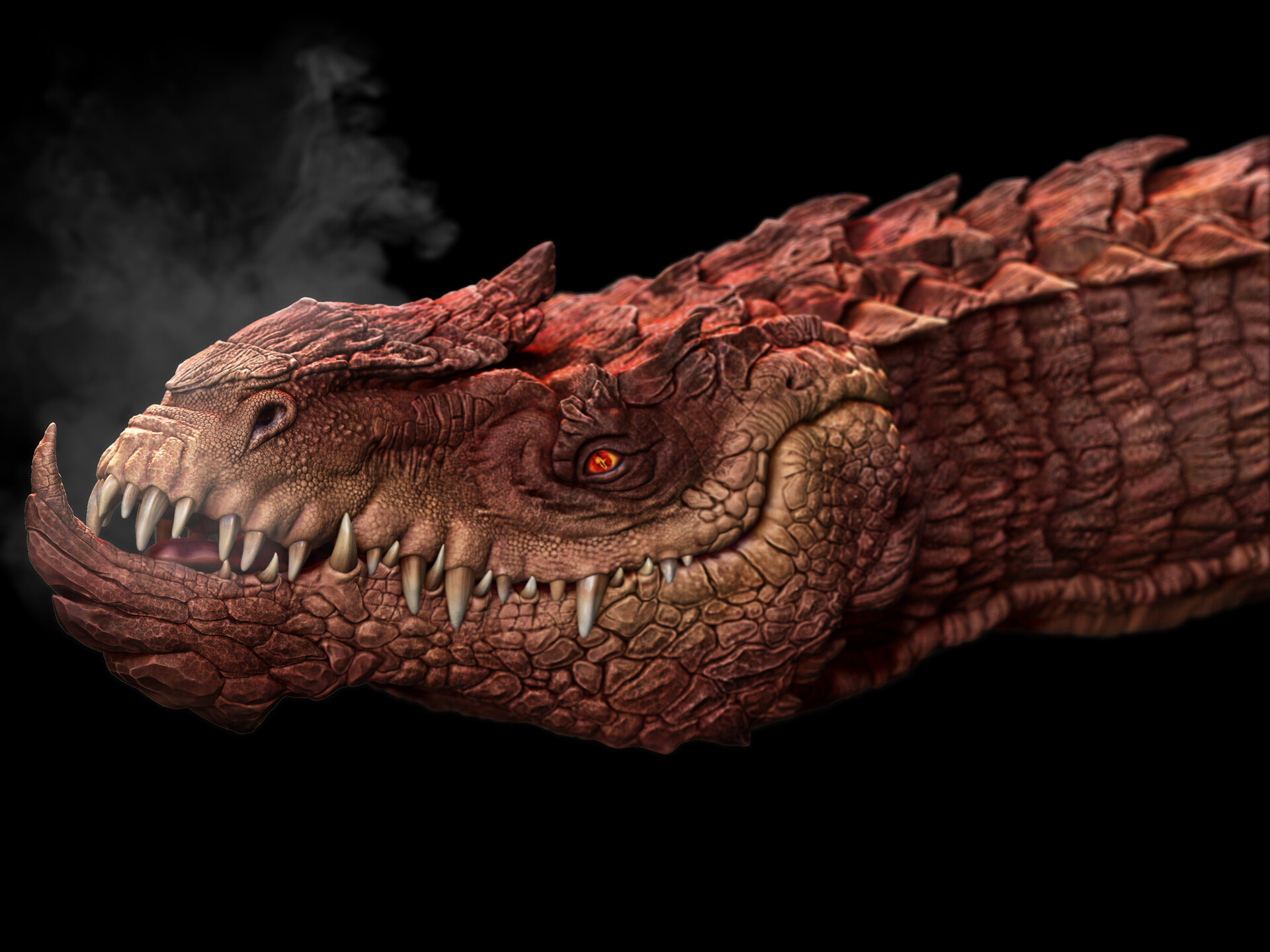 ArtStation - Dragon head study