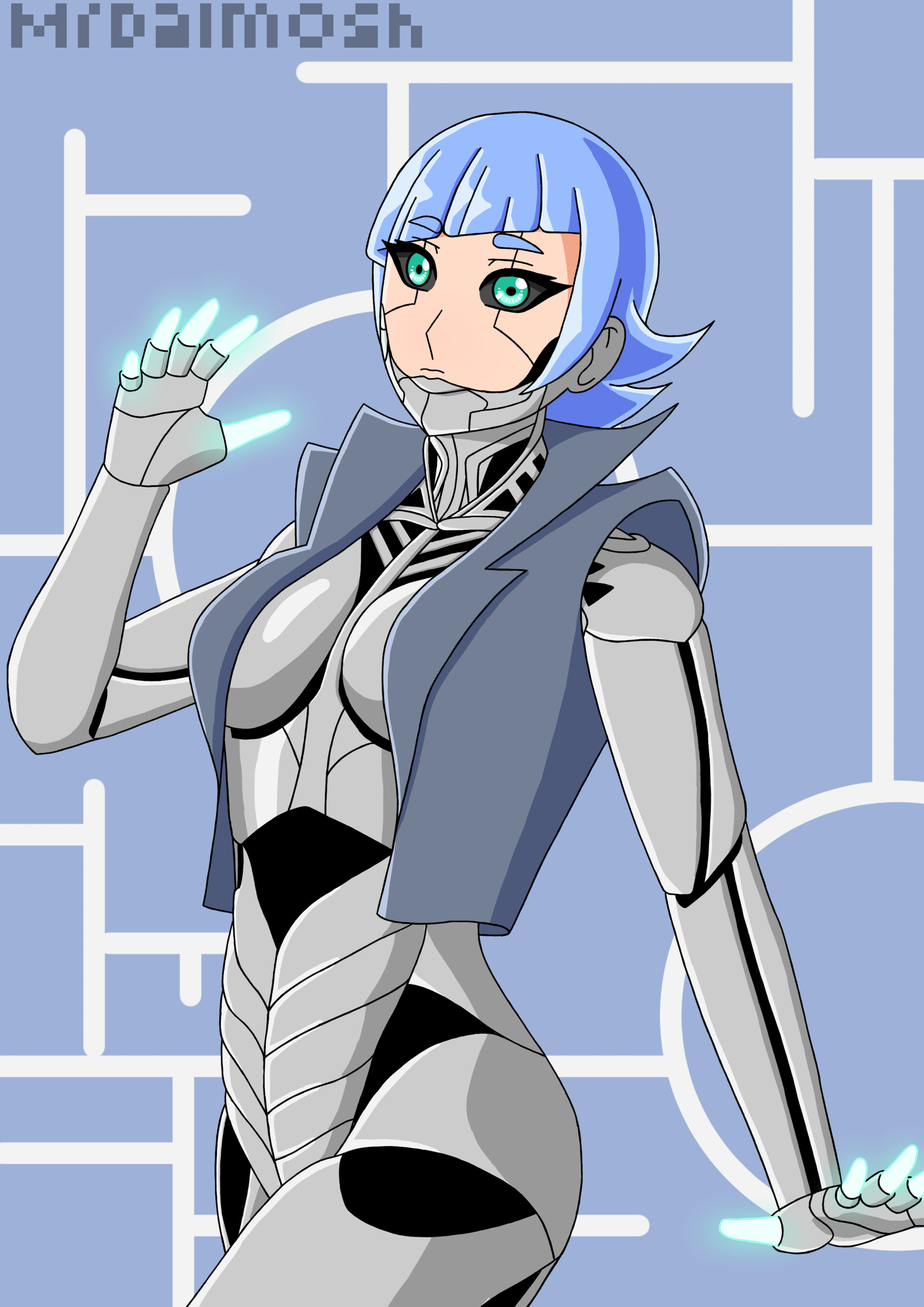 Artstation Cyborg Girl Oc