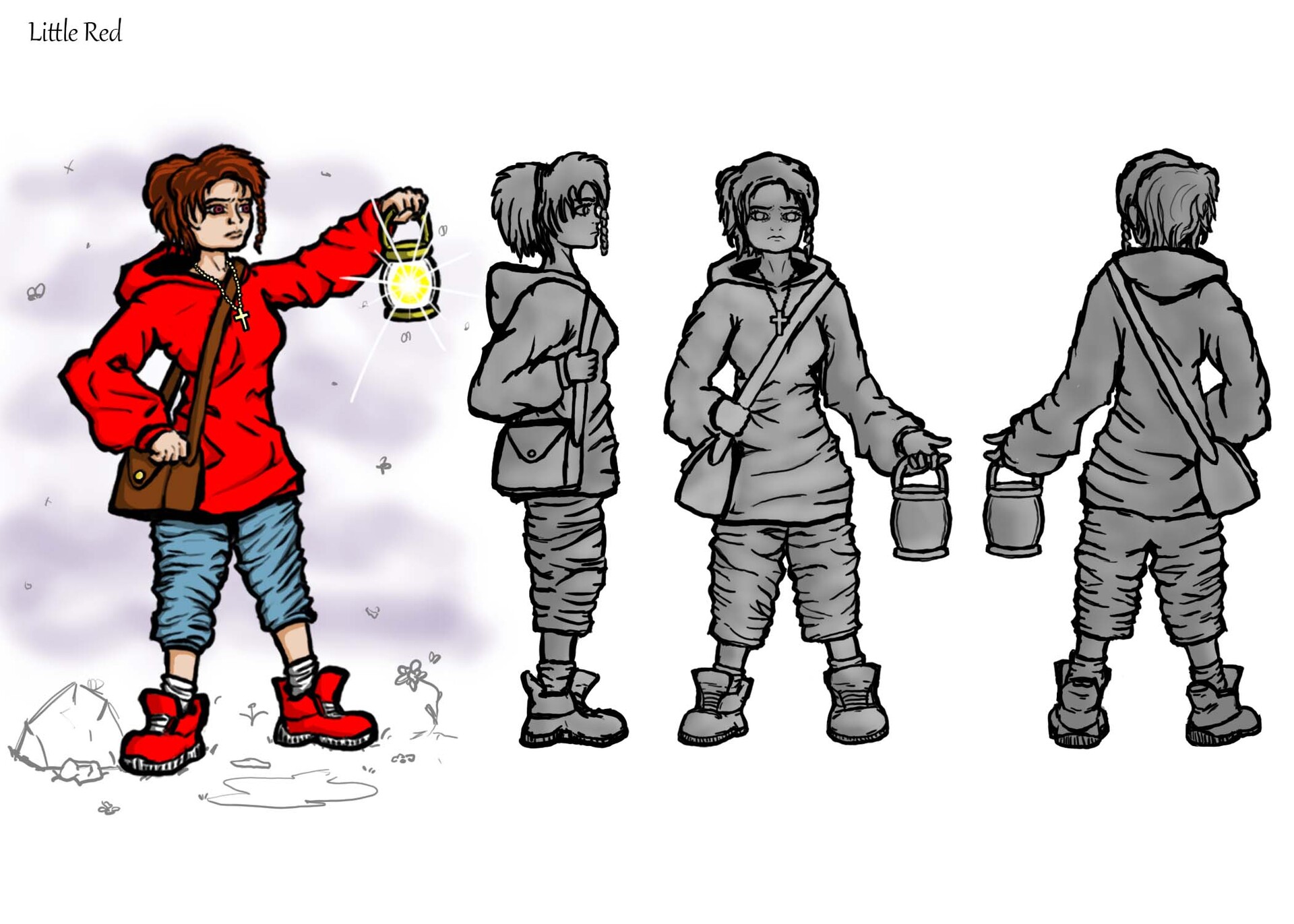 ArtStation - Little Red (Character Turnaround)