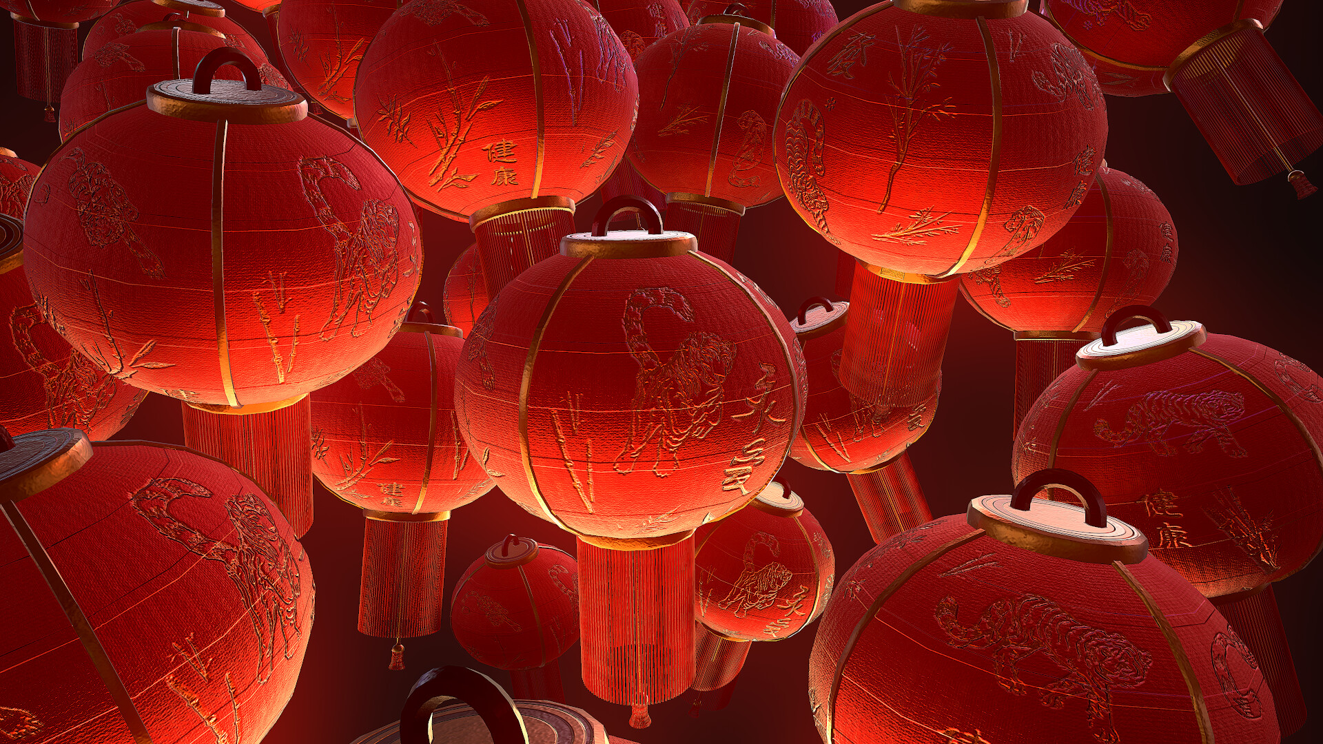 ArtStation - Chinese Year of the Tiger Lantern
