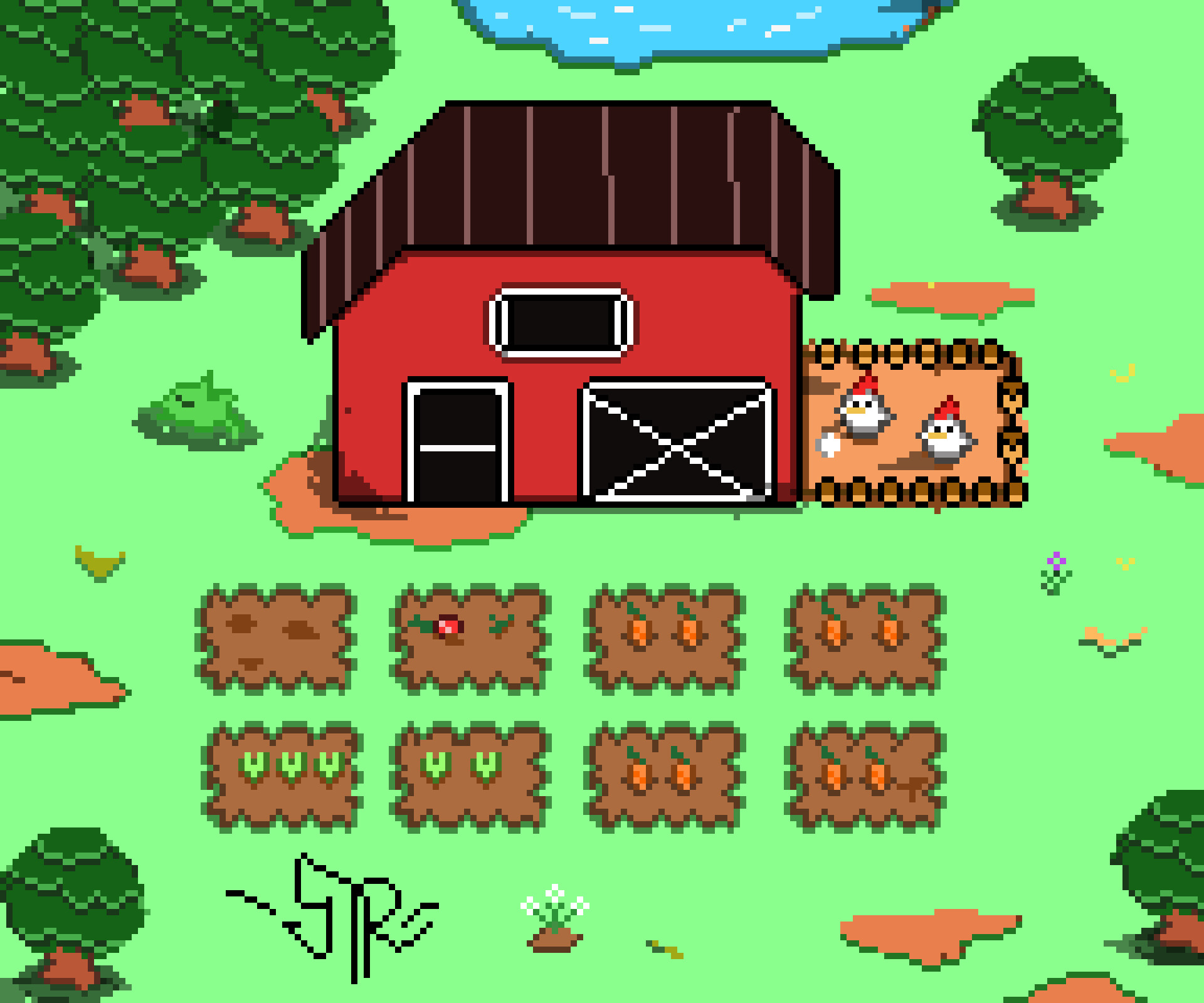ArtStation - Tiny Barn & Farm in Pixel art