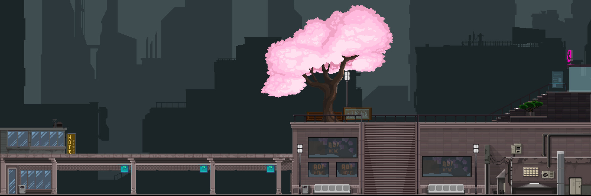 ArtStation - Pixel Art | Hotel | TrainStation