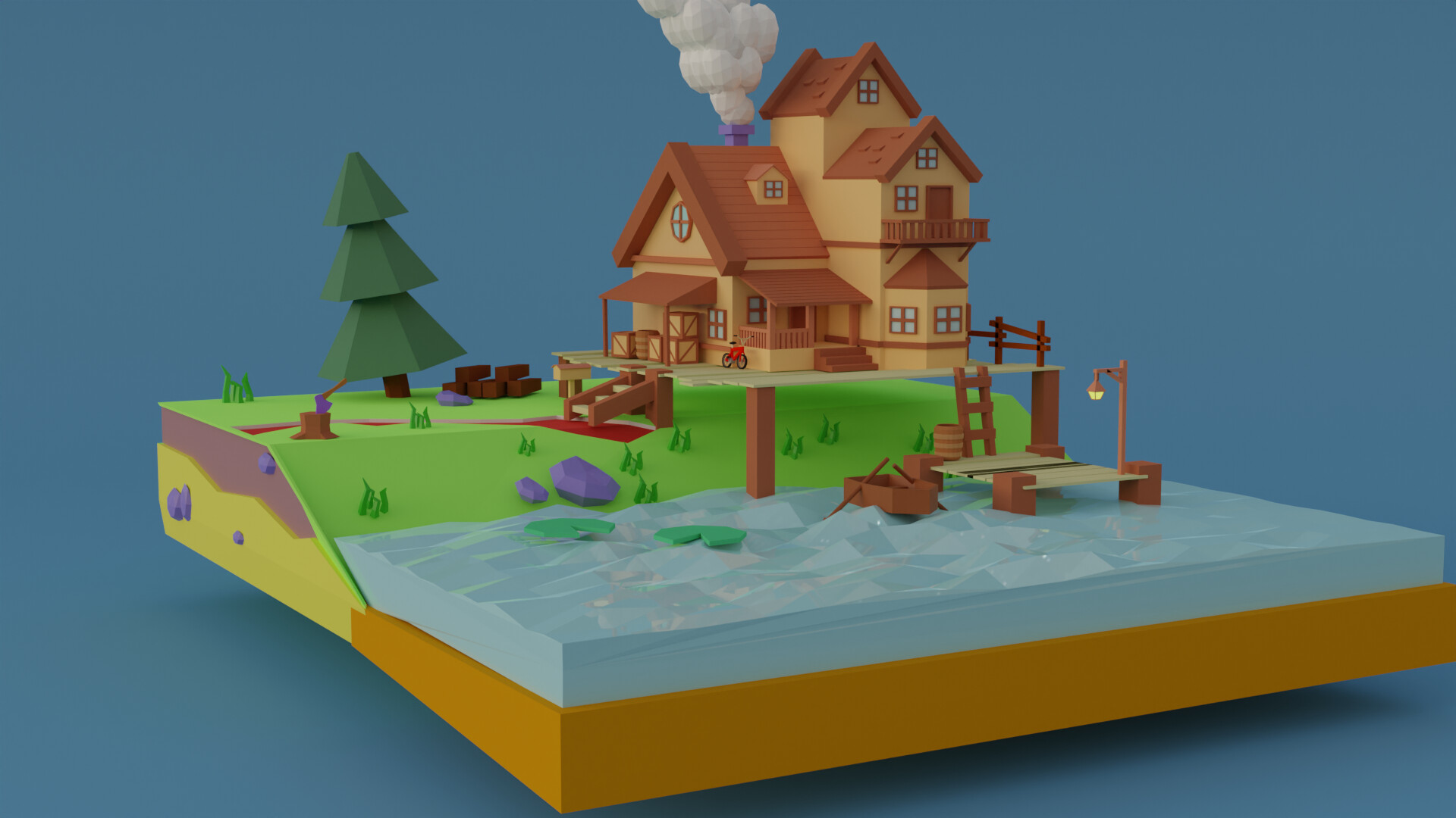 ArtStation - CASA LOW POLY 3D