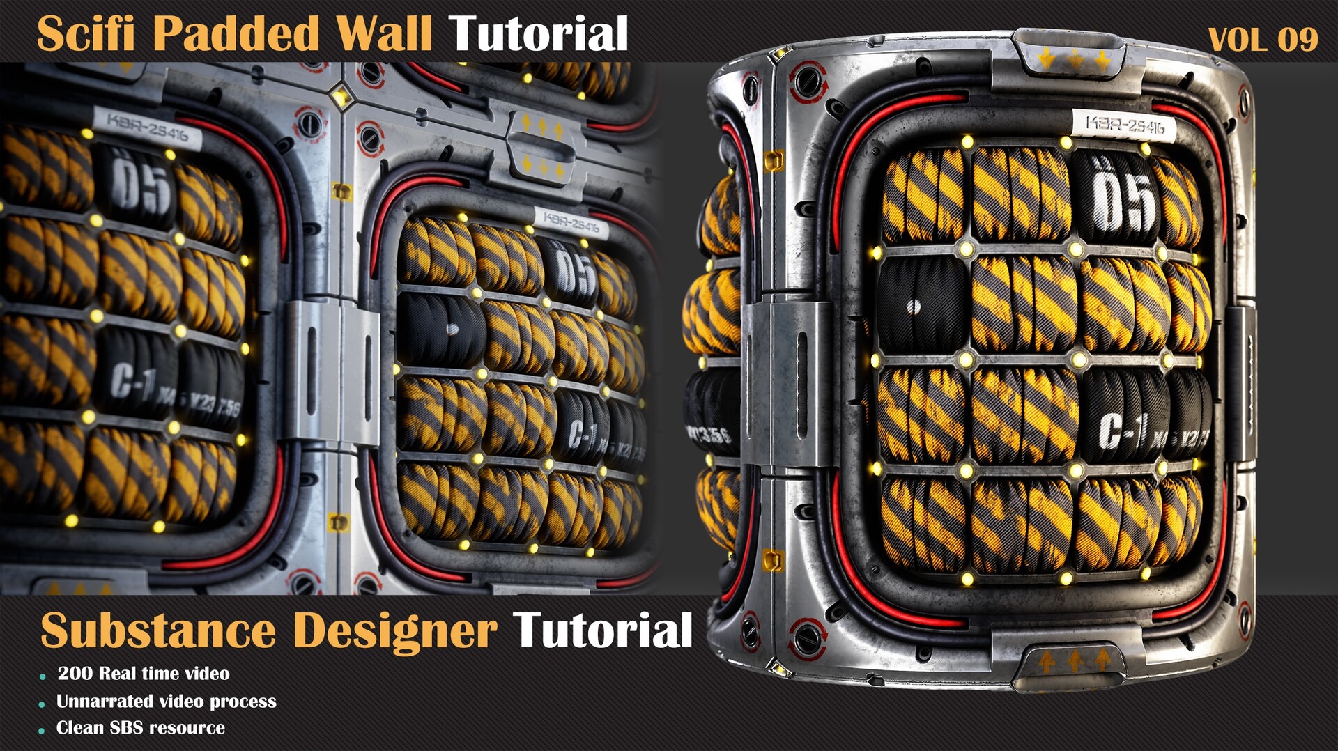 ArtStation - Scifi Padded Wall Tutorial - VOL 09