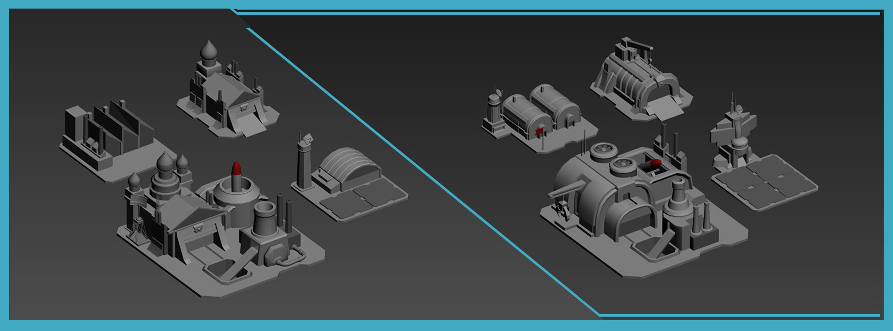 ArtStation - Red Alert_Buildings - mobile games