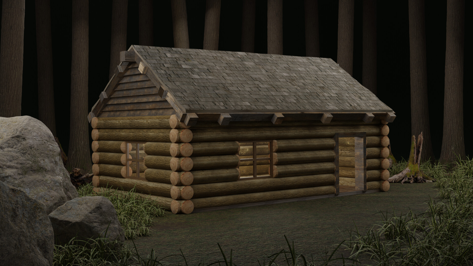 ArtStation - Log Cabin