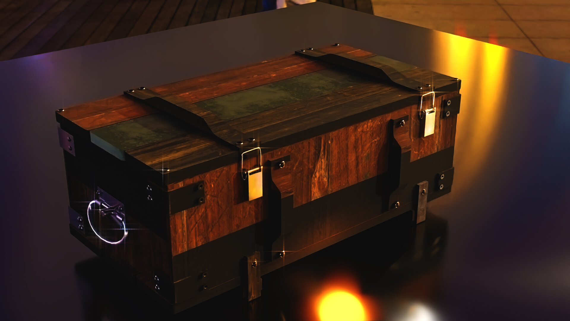 ArtStation - decided to do this wooden box with locker
