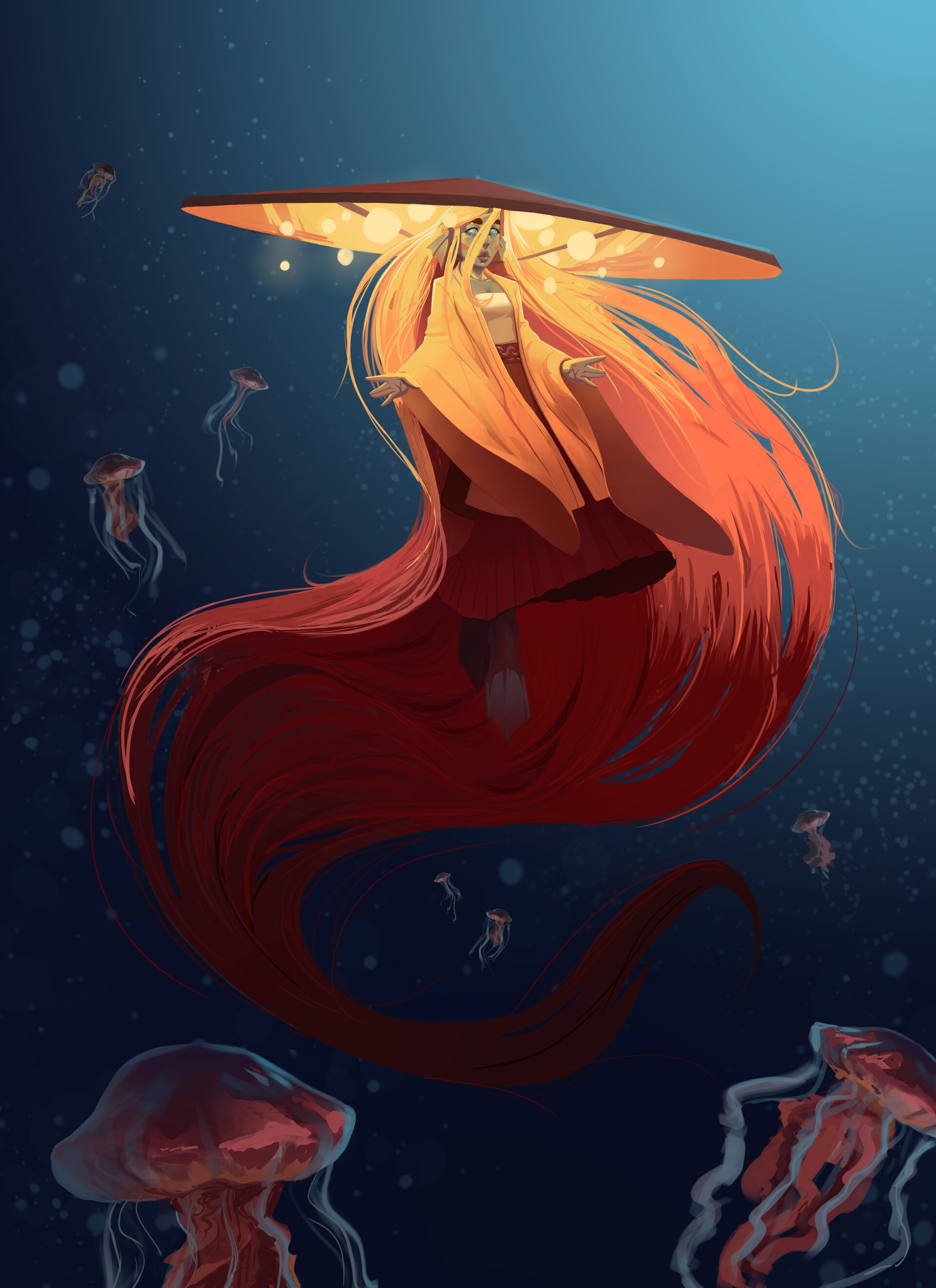 ArtStation - Umi, the Jellyfish princess