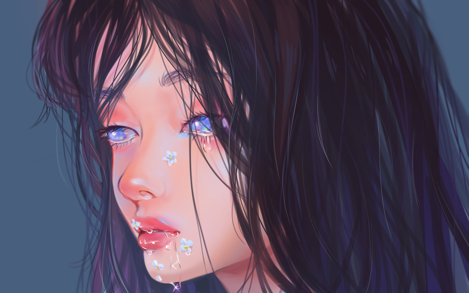 ArtStation - Blind girl with flowers