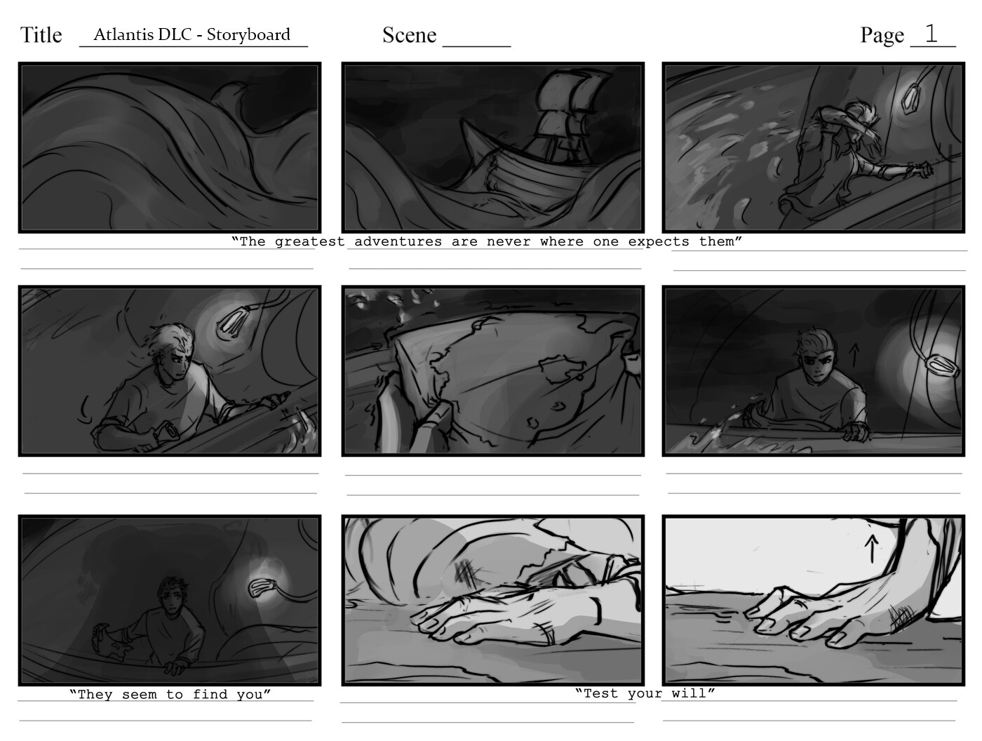 ArtStation - Atlantis DLC: Storyboard