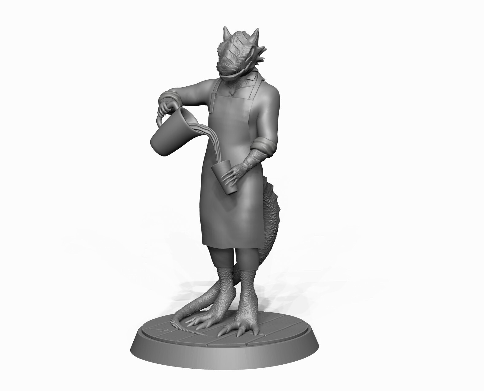 ArtStation - Commission - Draese, Lizardfolk Bartender