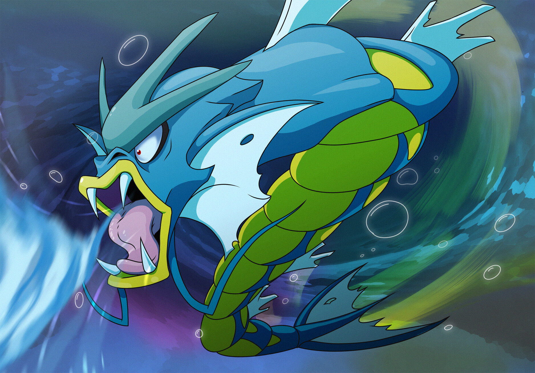 ArtStation - Gyarados Base Set Recreation