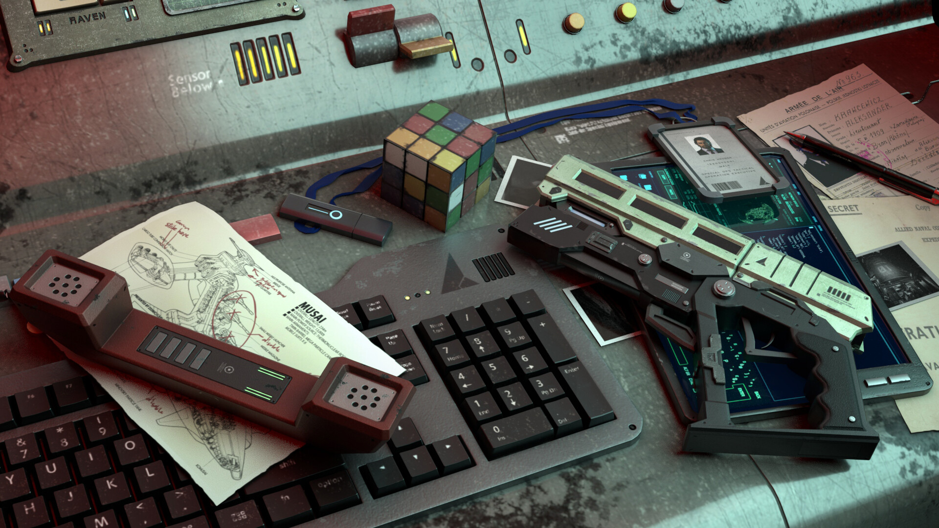 ArtStation - Spaceship Desk