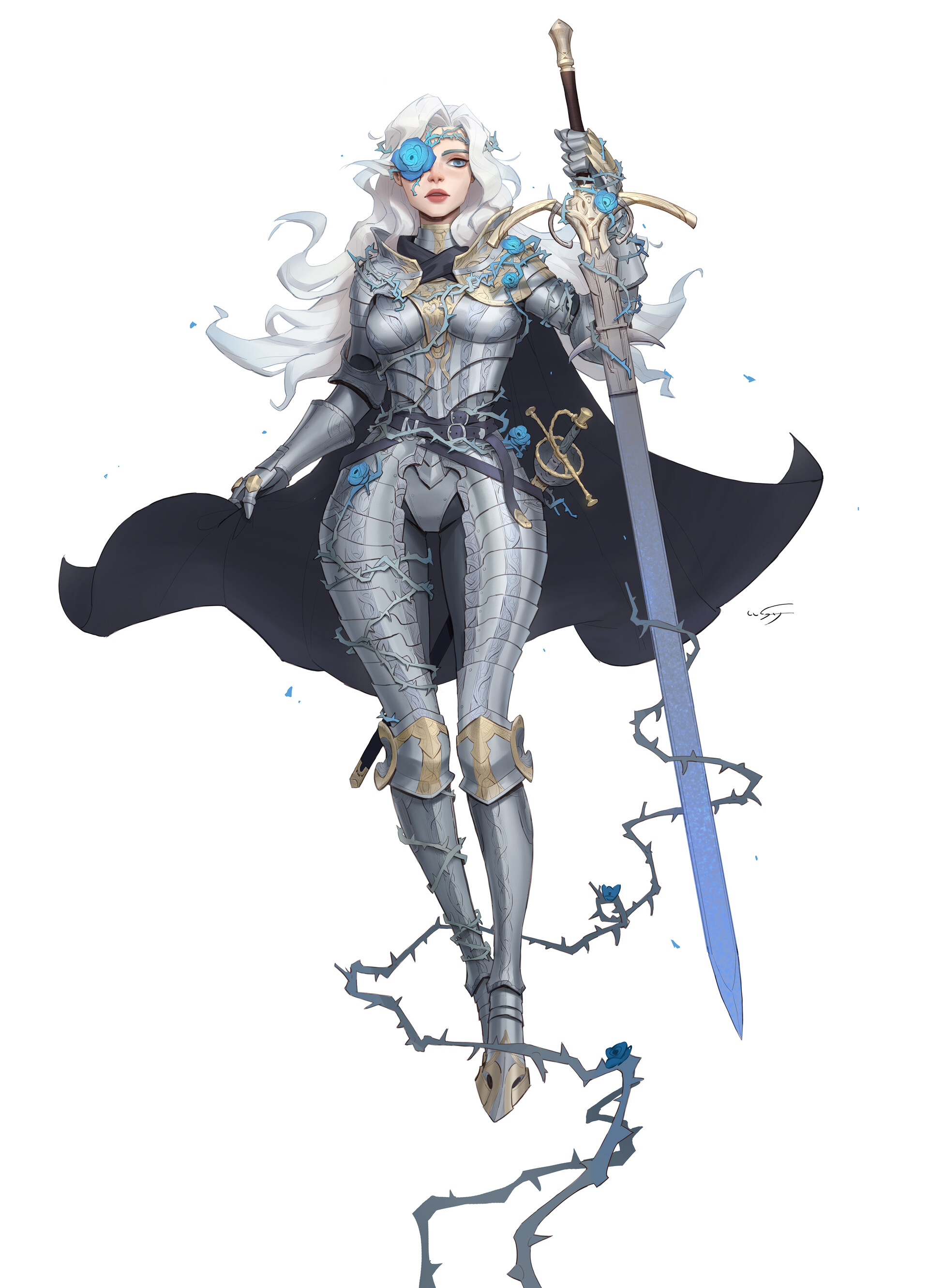 Blue Rose Knight by Wu Shenyou ・ popular.pics ・ Viewer for Reddit