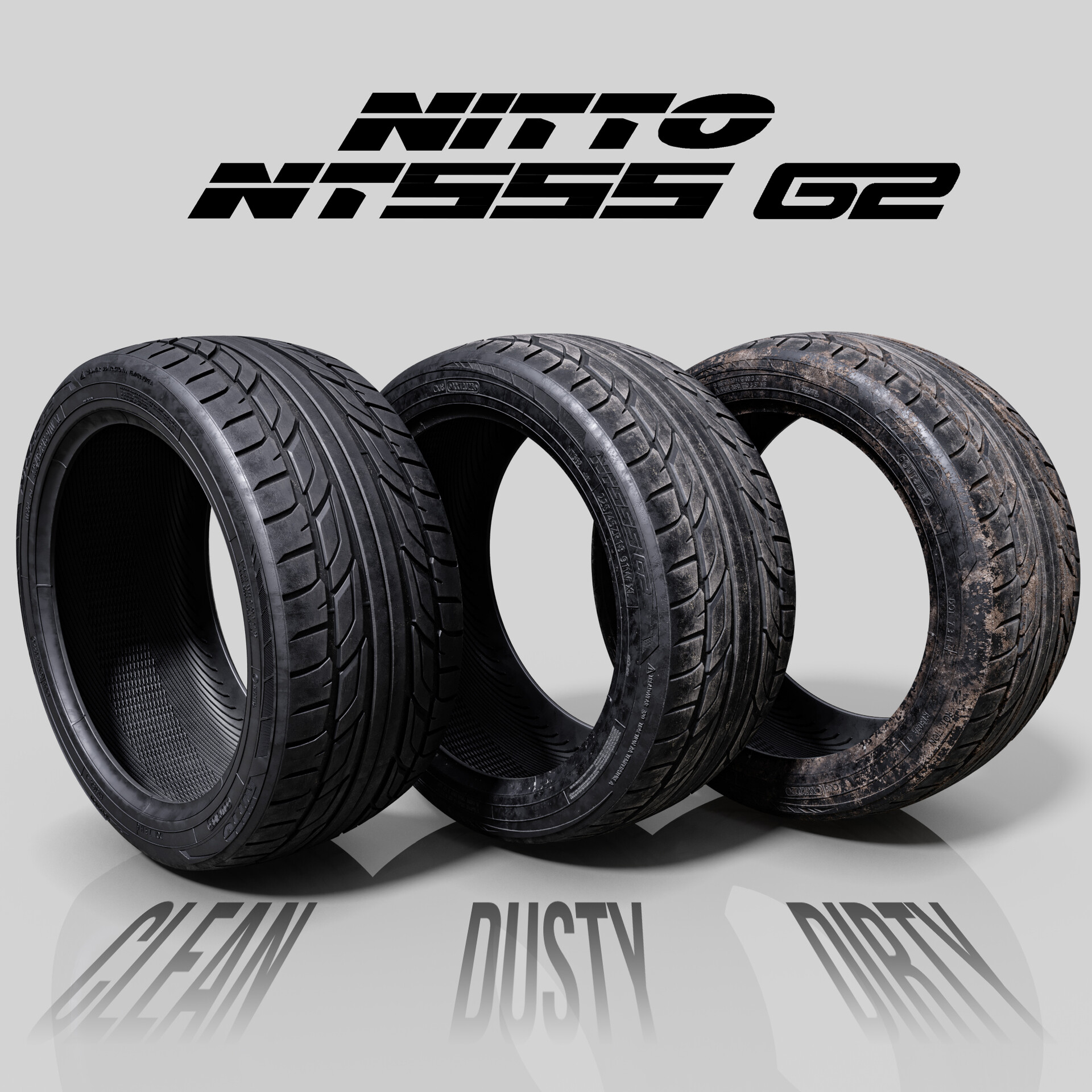 ArtStation - Tire Nitto NT555 G2 (3in1)
