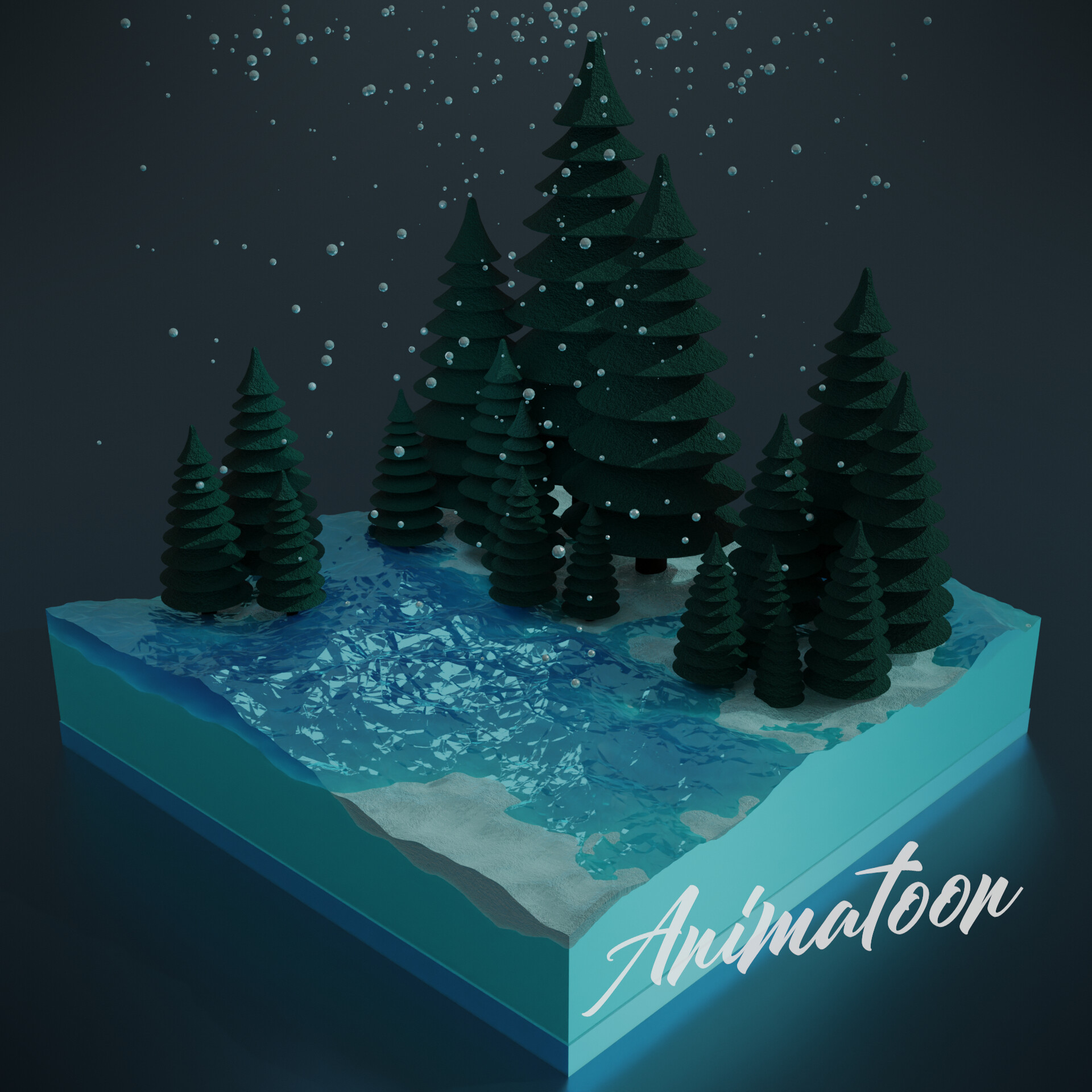 ArtStation - Icy Forest