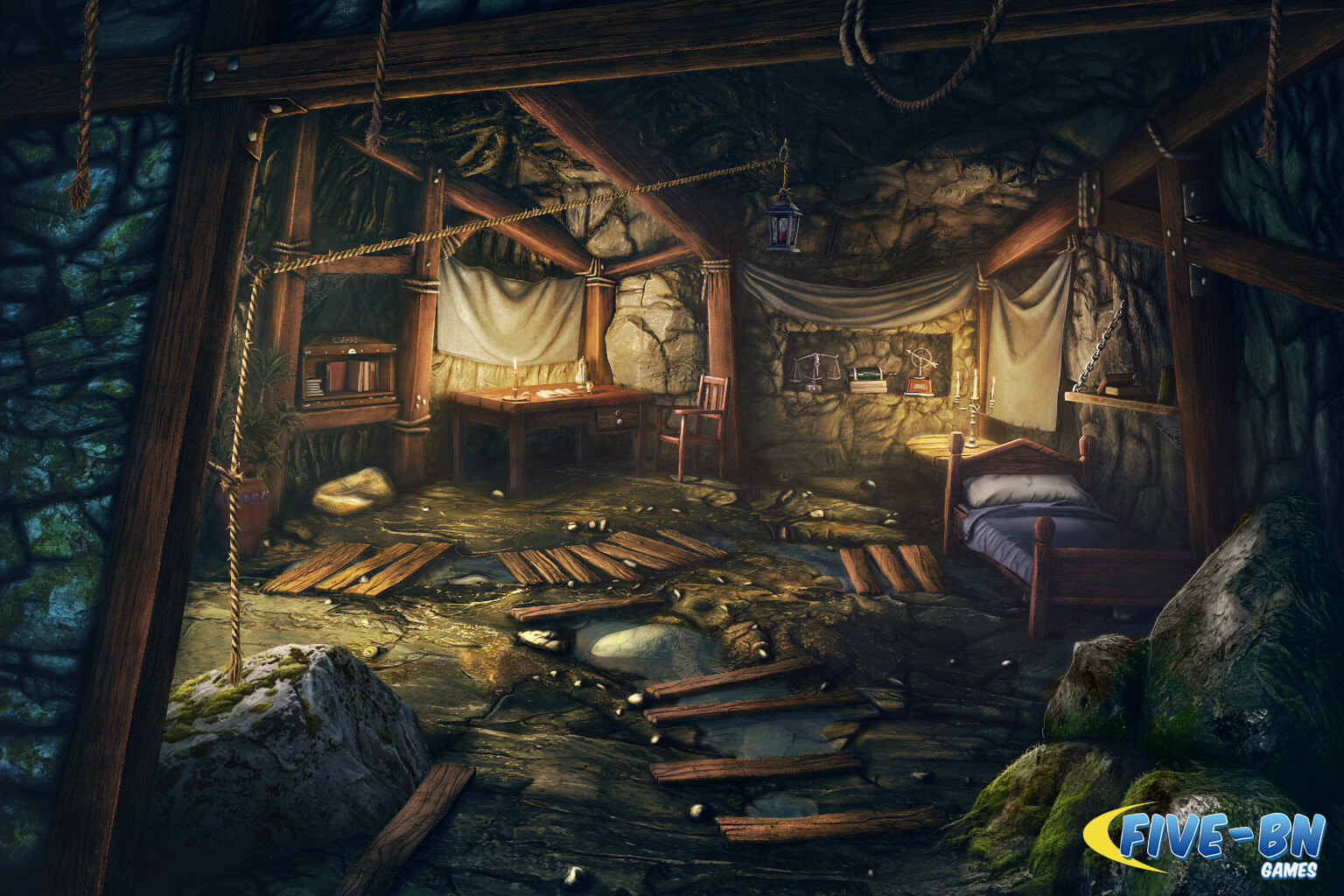 ArtStation - Postprocessing for "FIVE-BN games"