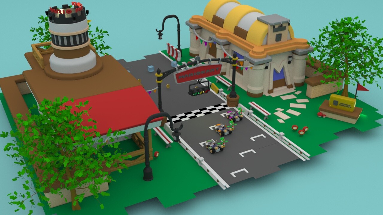 ArtStation - Mario Kart 3D model