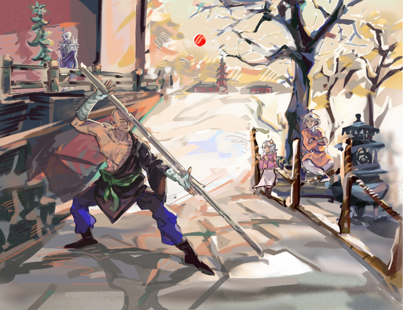 ArtStation - Monk with the Sunset