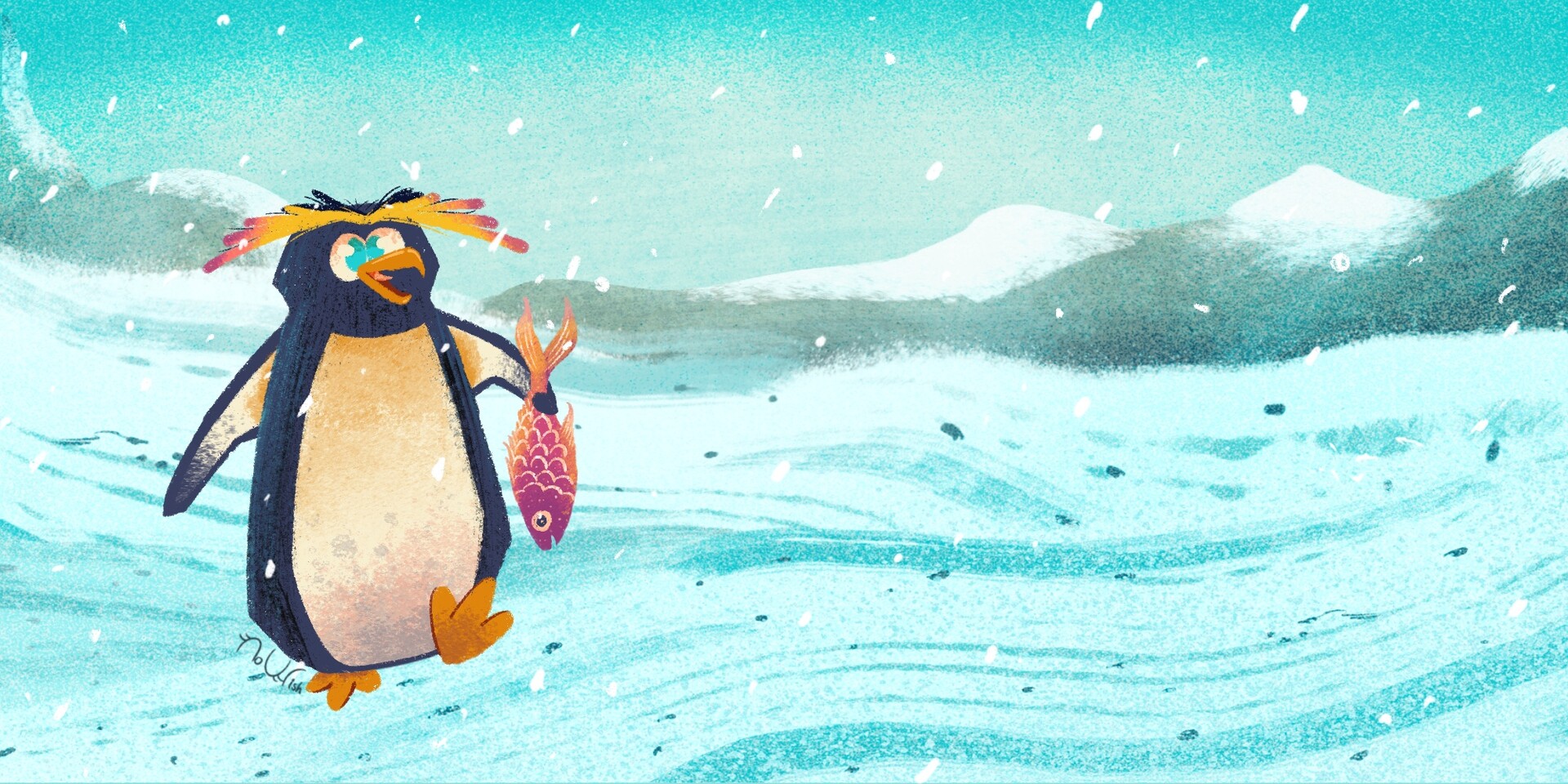 ArtStation - Macaroni penguin