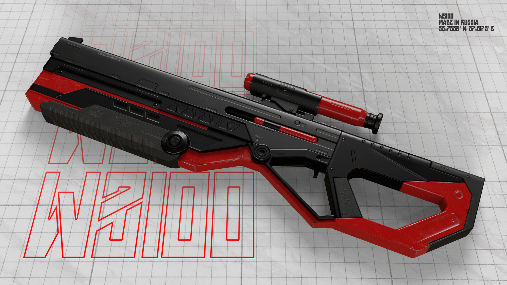 Bony Baby - W3100 | Futuristic Gun Model