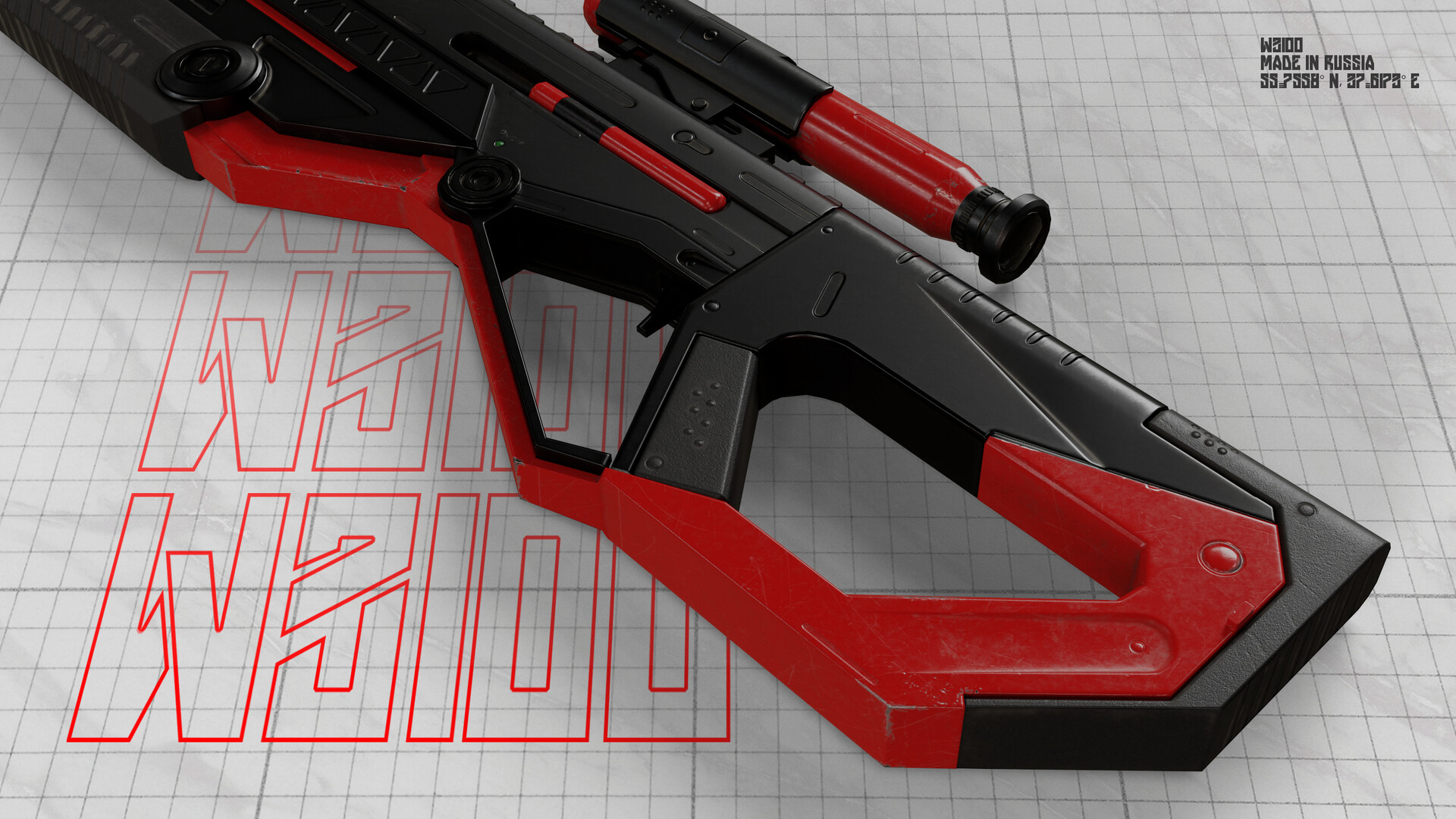 Bony Baby - W3100 | Futuristic Gun Model