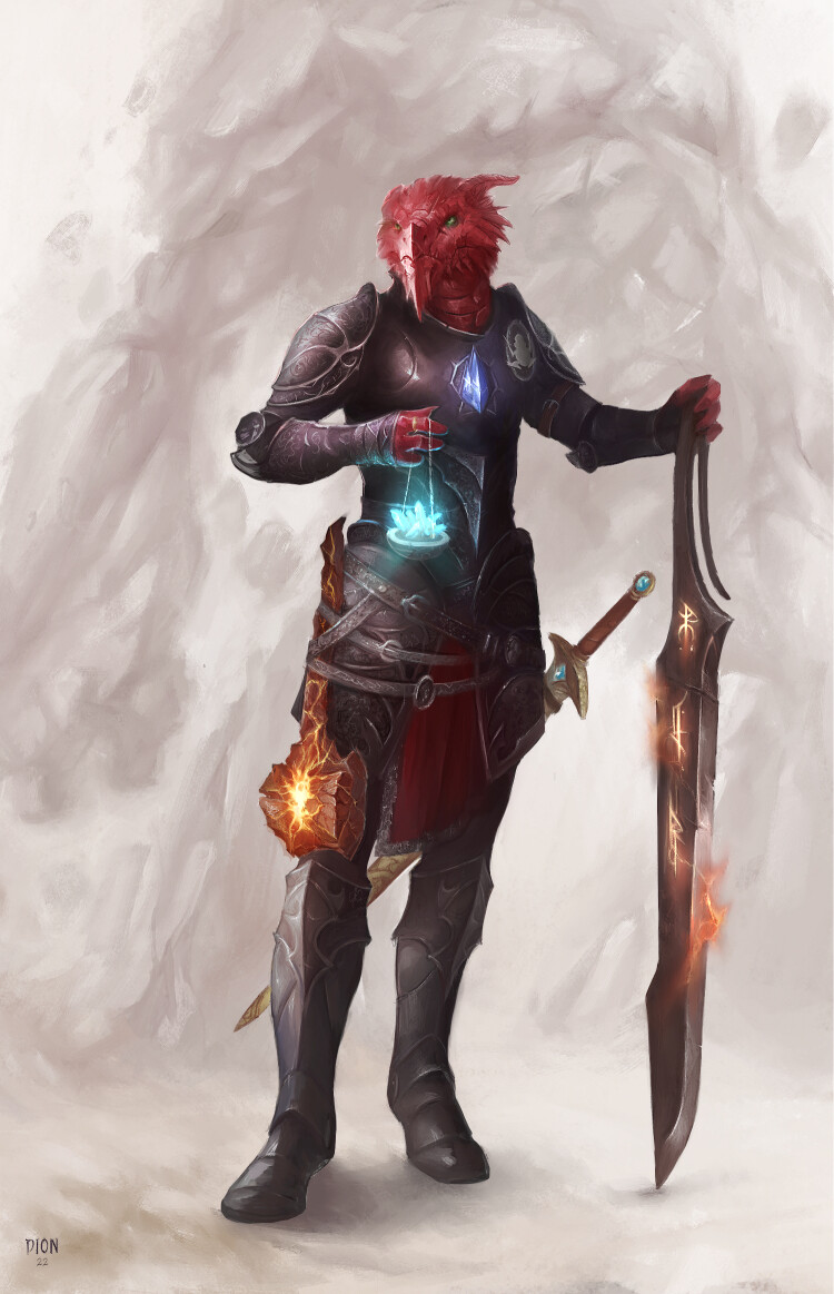 ArtStation - Dragonborn Fighter