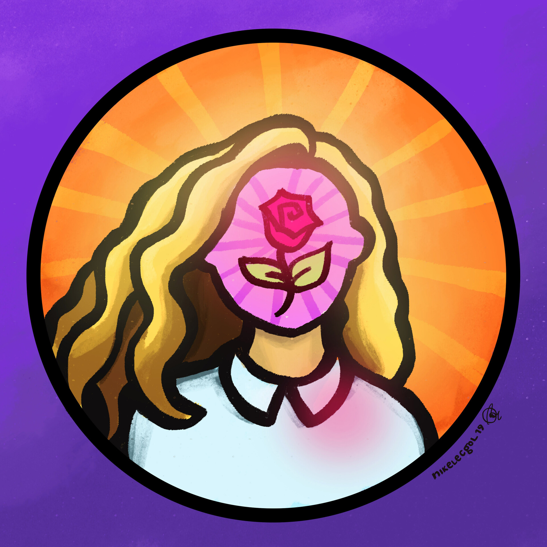 ArtStation - Woman with a face of Rose