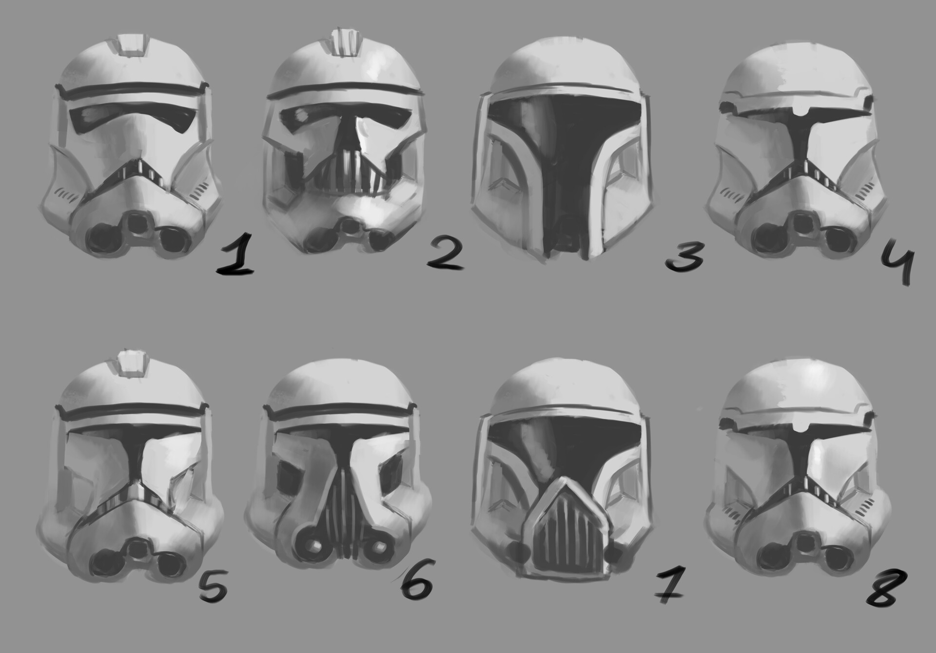 Clone Trooper Helmet Designs