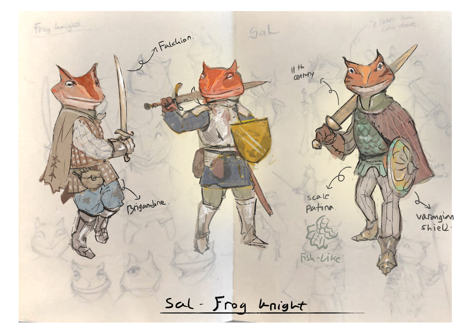 ArtStation - Frog knight commission