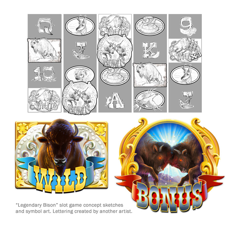 ArtStation - Concept and Finished Slot Game Symbols