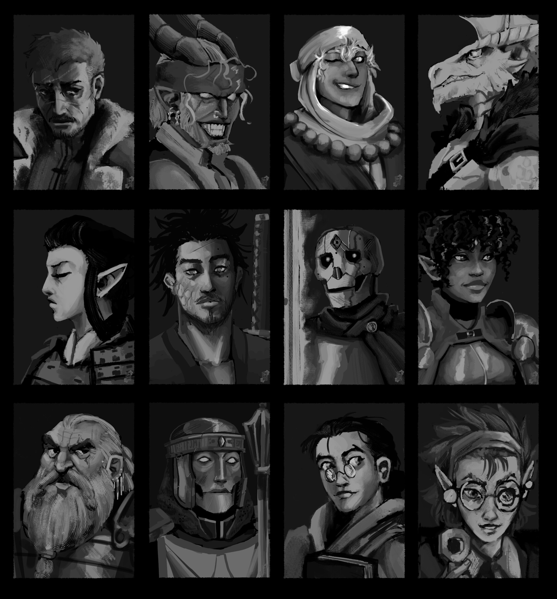 ArtStation - DnD Characters Portraits