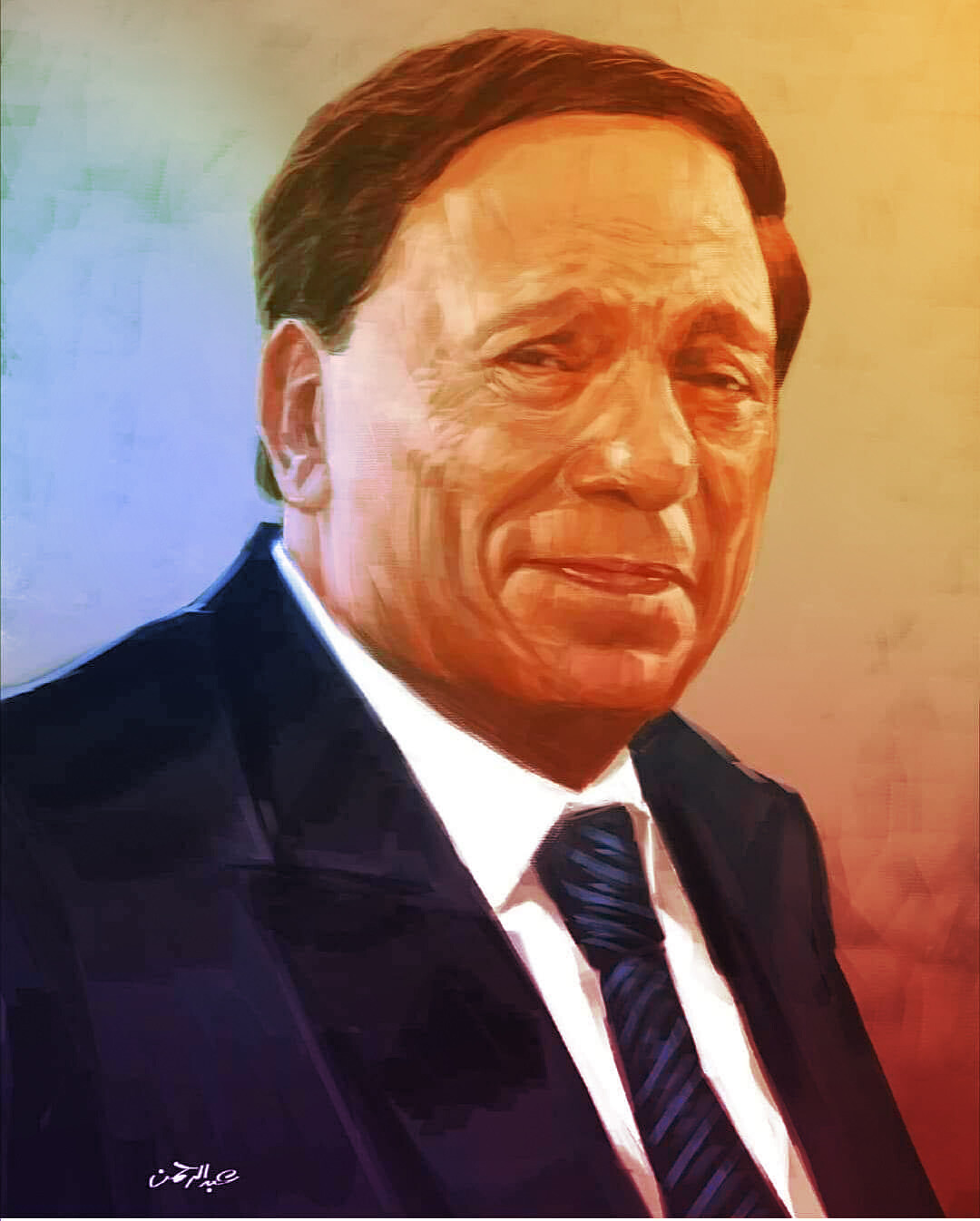 ArtStation - a portrait for big Egyptian actor Mr. Adel Emam
