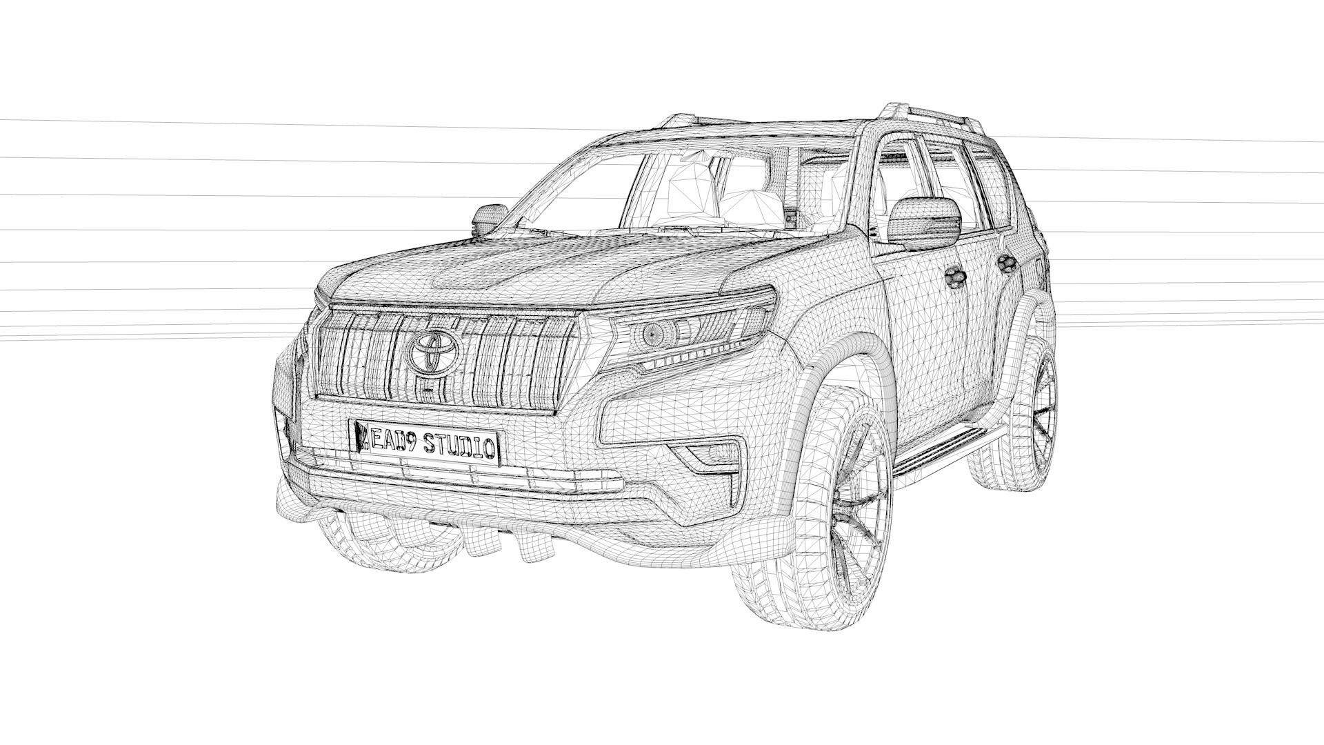 how to draw prado car
