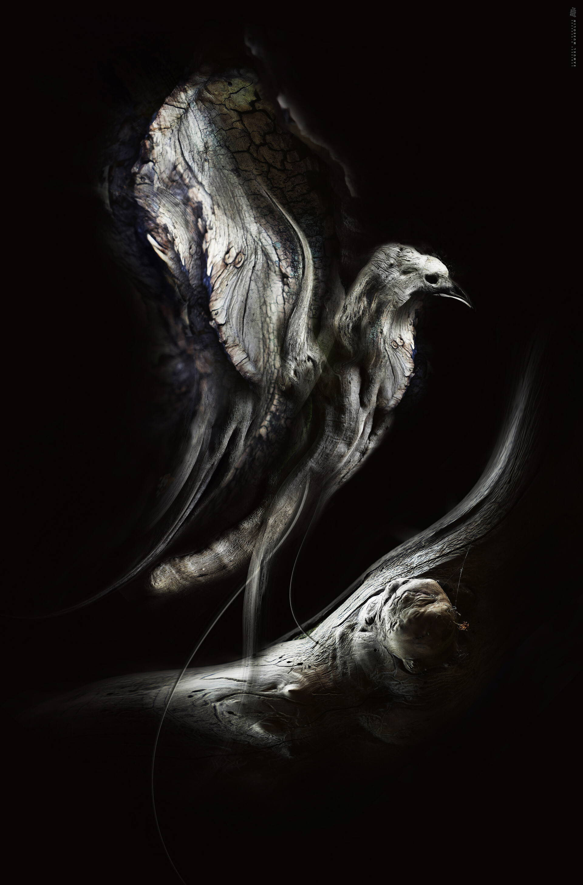 ArtStation - Chimère se posant sur une branche