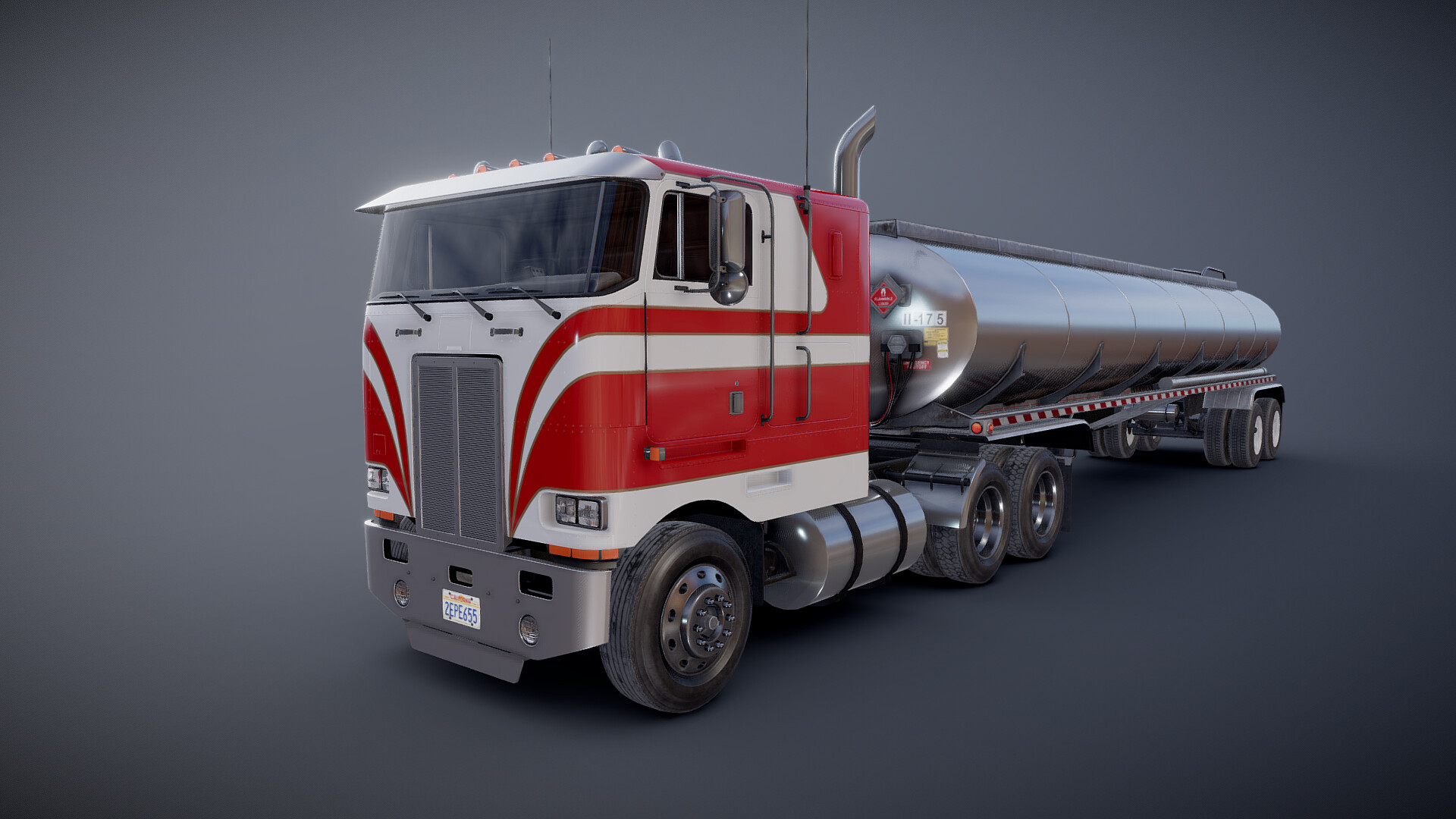 ArtStation - Peterbilt 362 cabover truck