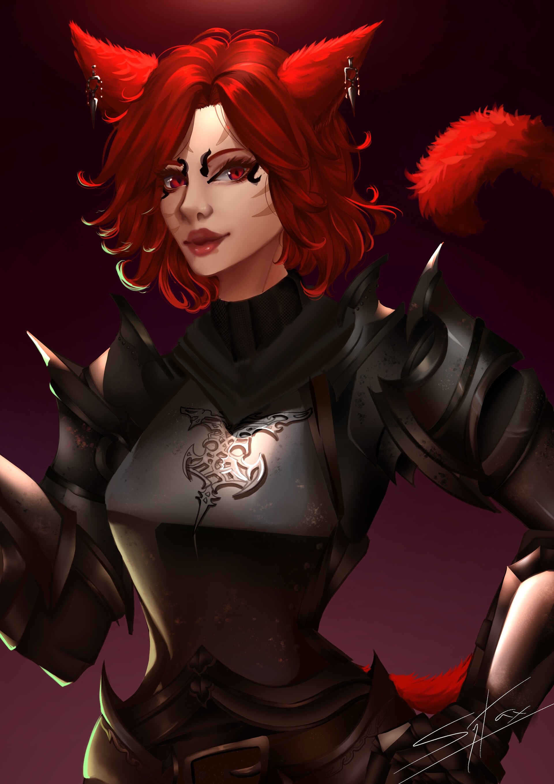 ArtStation - Moon in red