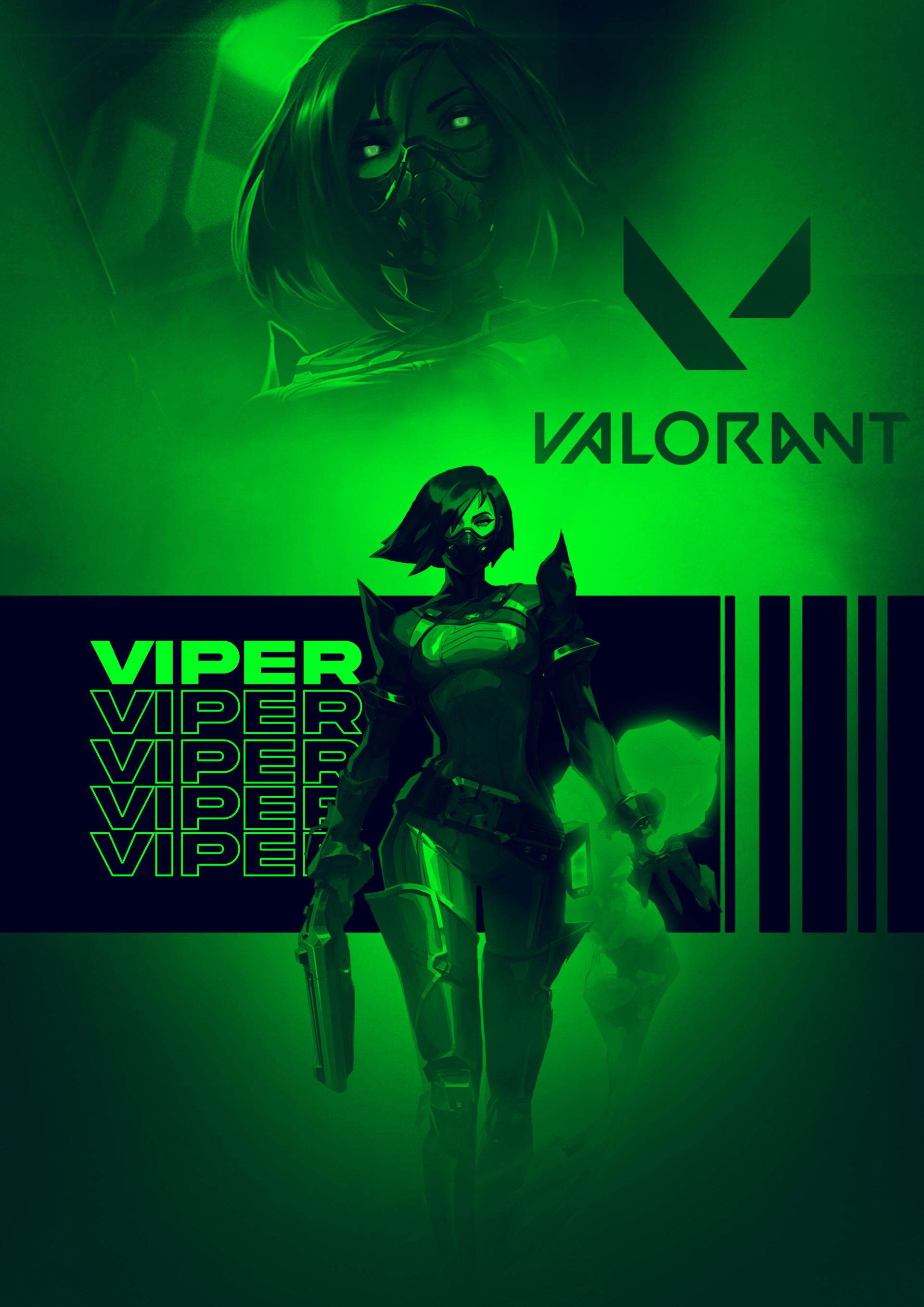 ArtStation - Valorant Viper character poster design