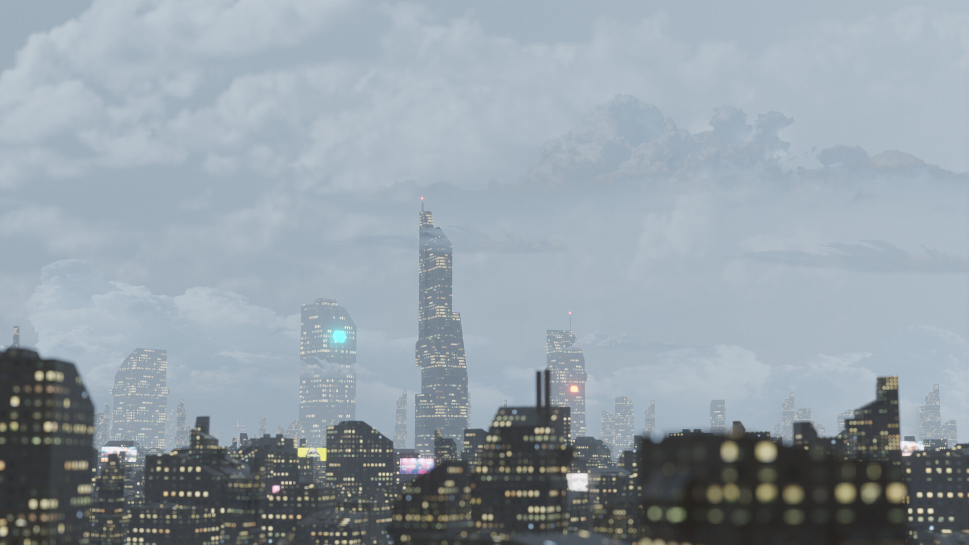 ArtStation - Sci-Fi Cityscape