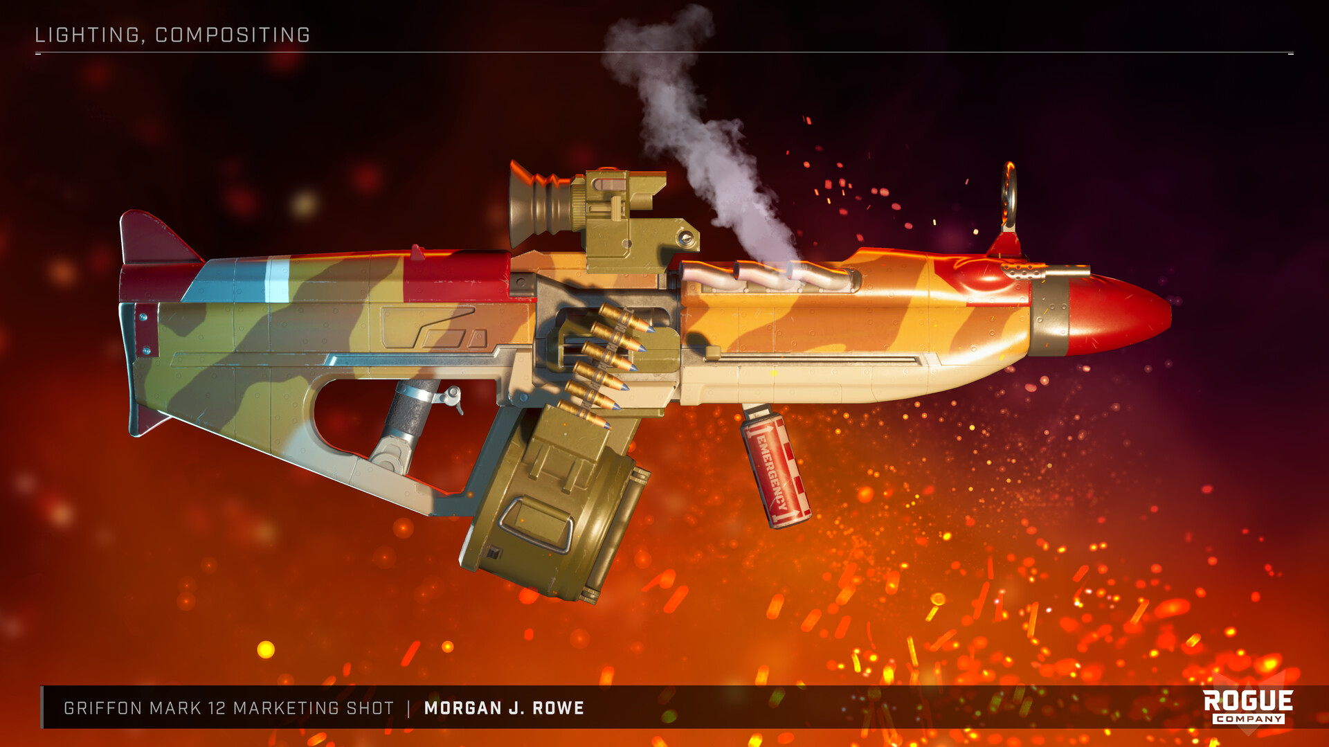 Morgan J. Rowe - Gun Skin Promotional Lighting - Rogue Company