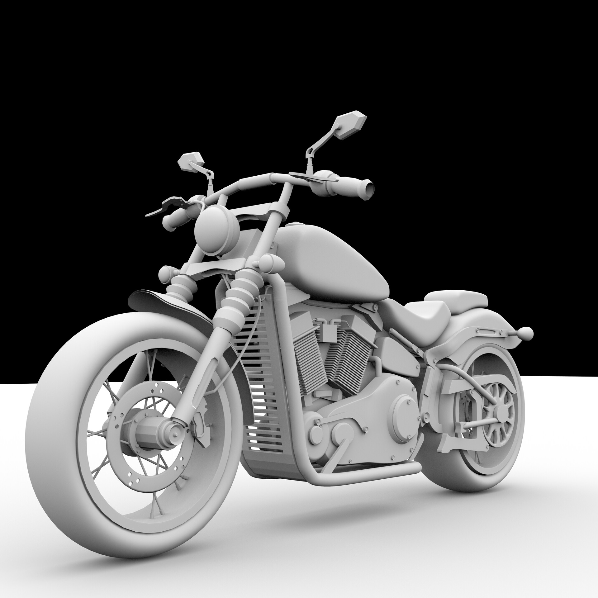 ArtStation - 3d model of bike with texturing and lighting with detailed ...