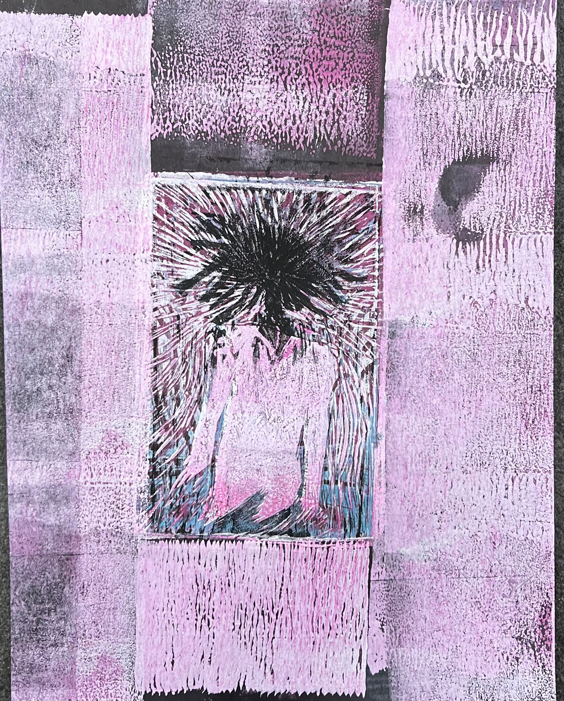 ArtStation - brayer face blues [monoprint]