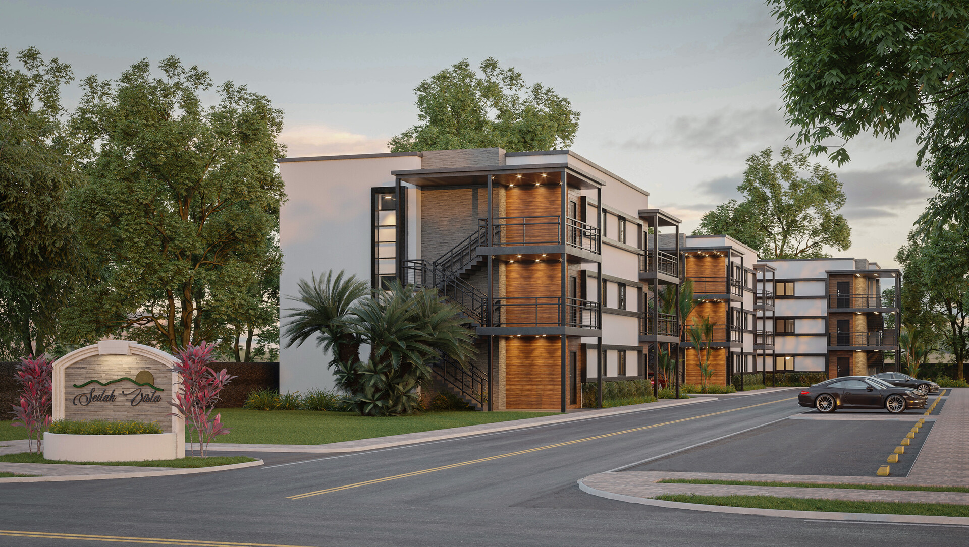 ArtStation - Exterior Facade Design apartment complex