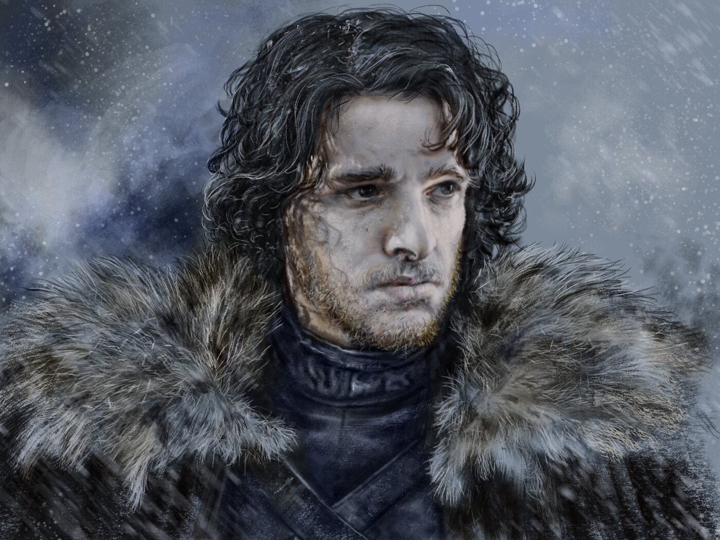 Aleksandr Platonychev - Jon Snow Drawing Process 05 22 22